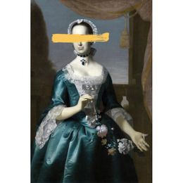 queence Acrylglasbild »Frau mit Farbklecks« Bilder von Frauen Formen Frau Gemälde Historische Persönlichkeiten Kunst Fine Art-Print in...