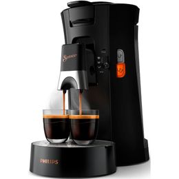 PHILIPS SENSEO Kaffeepadmaschine »Select CSA240/60, mit drei Kaffee-Einstellungen« aus 21% rec. Plastik, Memo-Funktion Klavierlackschwarz