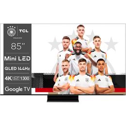 TCL Mini-LED-Fernseher »85C803GX1« 214 cm/85 ′′ Android TV Smart-TV titanium WLAN, Bluetooth, DLNA, 4x HDMI, 1x USB, CI+ Modul-Schacht