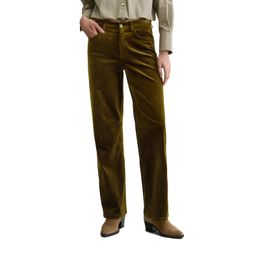 Marc O'Polo MARC O'POLO DENIM Cordhose »Tomma Wide« mit Rippstruktur, aus Bio-Baumwoll-Mix, weites, gerades Bein Burnished Logs 26 - Länge 32 Länge 32 26...