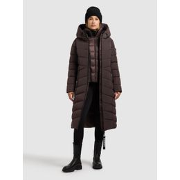 Steppmantel Khujo "FISKA", Damen, Gr. L, moody plum, 100% Polyester, unifarben, eingesetzt elastischer Bund mit Windstopper, Mäntel
