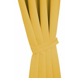 Raffhalter WIRTH "DIM OUT" Gr. 1, gelb (rapsgelb), B:60cm H:6cm, Polyester, Raffhalter