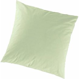 Kissenbezug Primera "Primera Mako-Feinjersey Kissenbezug im Doppelpack", gr&uuml;n (limette), B:40cm L:40cm, Feinjersey, Obermaterial: 95% Baumwolle, 5% Elasthan, Kissenbez&uuml;ge, Kissenbezug, In vielen Uni-T&ouml;nen