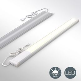 B.K.LICHT LED Lichtleiste, silber (weiß, silberfarben), 1, H: 1,3cm, Leuchten, LED Unterbaulampe Lichtleiste Küchen-Lampe Beleuchtung inkl. 10W