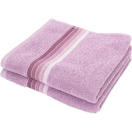 Handtücher Dyckhoff "Chenille", rosa (rose), B:50cm L:100cm, Frottier, Frottier, Handtücher