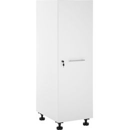 Mehrzweckschrank-Set LAUNDREEZY "Laundreezy, Haushaltsschrank BxHxT 50x162x68 cm", weiß matt, B:50cm H:162cm T:68cm, Holzwerkstoff, Kastenmöbel-Sets, Breite 50cm, Tür L/R montierbar, Softclose, abschließbar