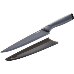 Filetiermesser Tefal "Fresh Kitchen", grau, schwarz, Klingenlänge 20cm, Edelstahl, Kunststoff, Kochmesser, 20 cm, Klingen aus rostfreiem Stahl, Titan-Versiegelung, Klingenschutz