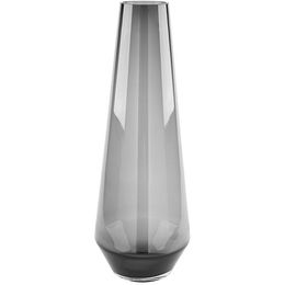 Dekovase Fink "LINEA", grau, H:58cm Ø:21cm, Glas, Vasen, aus durchgefärbtem Opalglas