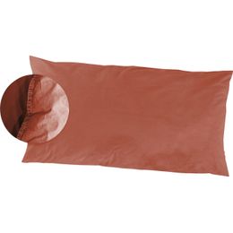 Kissenbezüge Primera "Kissenbezüge »Stone Washed«, Primera (2 Stück)", rot (rostrot), B:40cm L:80cm, Renforcé, Obermaterial: 100% Baumwolle, Kissenbezüge, mit Stone-Washed Optik