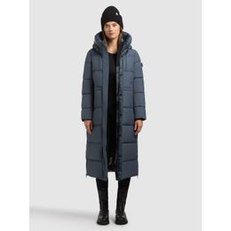 Steppmantel Khujo "VELIA", Damen, Gr. XL, dim blau, 100% Polyester, unifarben, eingesetzt elastischer Bund mit Windstopper, Mäntel