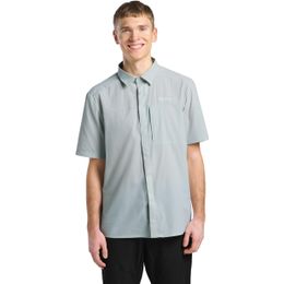 Funktionshemd Jack Wolfskin "VANDRA S/S SHIRT M", Herren, Gr. M (50), Normalgrößen, grau (cool, grau), Oberstoff: 85% POLYAMID, 15% ELASTHAN; Futter 1:00% POLYESTER, Hemden
