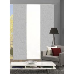 Schiebegardine Home Wohnideen "PIVE 3er SET" Gr. 1, silber (silberfarben), B:60cm H:245cm, Polyester, Gardinen, Schiebevorhang Digidruck 3er Set PIVE