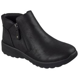 Stiefelette Skechers "LOVELY VIBE-FALL IN BLOOM", Damen, Gr. 35, schwarz, Lederimitat, unifarben, Schuhe, Winterboots mit Air-Cooled Memory Foam Komfort-Innensohle