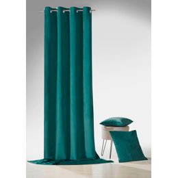 Weckbrodt-Gardinen Vorhang WECKBRODT "Valentin" Gr. 1, gr&uuml;n (smaragd), B:135cm H:245cm, Sabl&eacute;, Polyester, Gardinen, Velour, Samt-Optik, blickdicht, Unifarben, Gardine, Store