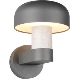 Trio LEUCHTEN Außen-Wandleuchte "FRASER, Fassadenbeleuchtung Laterne Pilzform, exkl 1x E27 max 10W IP54", grau, 1, H: 24,5cm, 1 Stk., Leuchten, Hauswand Leuchte aus Druckguss Aluminium, Leuchtmittel wechselbar