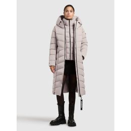 Steppmantel Khujo "FISKA", Damen, Gr. S, dusty beige, 100% Polyester, unifarben, eingesetzt elastischer Bund mit Windstopper, Mäntel