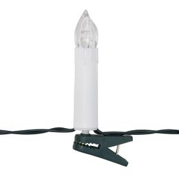 IC WINTERWORLD LED-Christbaumkerzen, grün, Flammen 30 Stk., Kabellänge 150m x Gesamtlänge 17,4m, Lichterketten