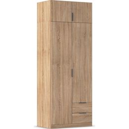 Kleiderschrank Rauch "Drehtürenschrank Schrank Garderobe Ankleide Schlafzimmer LAGOA", eiche sonoma, B:91cm H:235cm T:54cm, Holzwerkstoff, Schränke, mit geräumigen Schubladen, optional mit Aufsatz MADE IN GERMANY