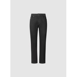 Straight-Jeans Pepe Jeans "mit normaler Leibhöhe", Damen, Gr. 27, Länge 30, clean deep schwarz, Denim/Jeans, Obermaterial: 98% Baumwolle, 2% Elasthan, straight fit lang, Jeans, aus robustem Baumwolldenim