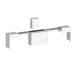 Sitzbank Inosign "Praktika, Sitzbank, Bank", weiß (weiß hochglanz), B:290cm H:45cm T:25cm, FSC-zertifizierter Holzwerkstoff, Sitzbänke, mit Auszugsfunktion, ausziehbar von 66 auf 290 cm