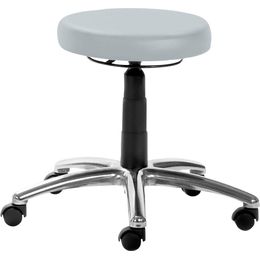 mayer Sitzmöbel Drehhocker MAYER SITZMÖBEL "1256", grau (kristallgrau), B:66cm H:40cm T:66cm, 100% Polyesterstrick mit Beschichtung 100% Vinyl, Hocker, Drehhocker 1256