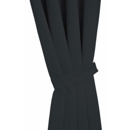 Raffhalter WIRTH "DIM OUT" Gr. 1, schwarz, B:60cm H:6cm, Polyester, Raffhalter