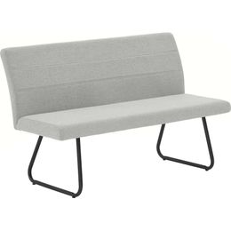 Bank OTTO HOME "Blee", grau, B:140cm H:85cm T:60cm, FSC-zertifizierter Holzwerkstoff, Sitzbänke, pflegeleichter Strukturstoff, Metallgestell, verstellbaren Justierfüße