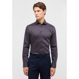 Langarmhemd Eterna "SLIM FIT", Herren, Gr. 38, Normalgrößen, burgunder, Satin, 100% Baumwolle, schmal, Manschette, Hemden, NON IRON (bügelfrei)