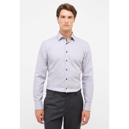 Langarmhemd Eterna "SLIM FIT", Herren, Gr. 39, Normalgrößen, silber, 100% Baumwolle, schmal, Manschette, Hemden, NON IRON (bügelfrei)