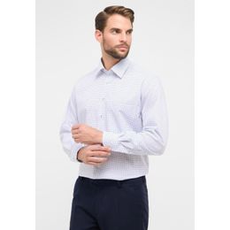 Langarmhemd Eterna "COMFORT FIT", Herren, Gr. 40, Normalgrößen, rauchblau, Popeline, 100% Baumwolle, normal, Manschette, Hemden, NON IRON (bügelfrei)