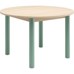 Esstisch Tom Tailor HOME "COLOR TABLE", light oak 05, sage 03, light oak 05, B:120cm H:76cm T:120cm, Tische, Esstisch, 4-Fuß, 3 Größen, 3 Dekorfarben, 4 Fußfarben, ABS-Kante