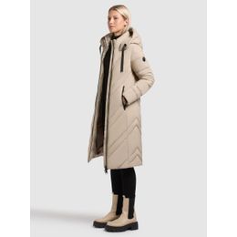 Steppmantel Khujo "BIBB", Damen, Gr. XL, macaroon beige, 100% Polyester, unifarben, eingesetzt elastischer Bund mit Windstopper, Mäntel