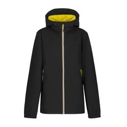 Outdoorjacke Icepeak "Icepeak Softshell jacke Konan Jr", Jungen, Gr. 176, schwarz, 95% Polyester, 5% Elasthan, Jacken