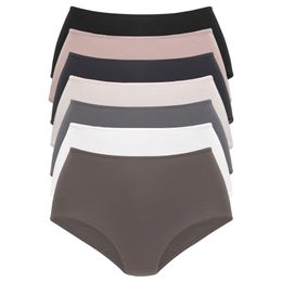 Taillenslip Vivance, Damen, Gr. 36/38, bunt (3. farbsortiment), Single Jersey, Obermaterial: 95% Baumwolle, 5% Elasthan, unifarben, bequem, Unterhosen, in frischen und gedeckten Farben