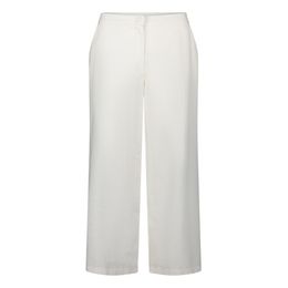 Leinenhose Betty Barclay "Damen Leinenhose unifarben", Damen, Gr. 34, Normalgrößen, weiß (rohweiß), Leinenmischung, Obermaterial: 55% Leinen, 45% Viskose., relaxed fit 3/4-Länge, Hosen, Material