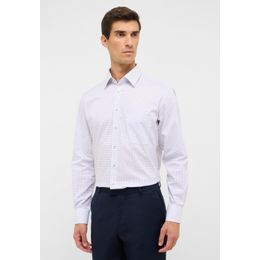Langarmhemd Eterna "MODERN FIT", Herren, Gr. 40, Normalgrößen, hellgrau, Popeline, 100% Baumwolle, tailliert, Manschette, Hemden, NON IRON (bügelfrei)