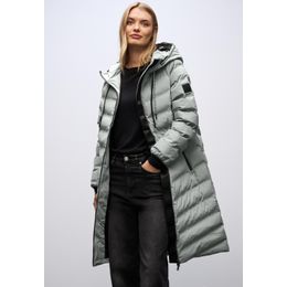 Steppjacke Street One, Damen, Gr. 36, fresh sage, Web, Obermaterial: 100% Polyester. Futter: 100% Nylon. Wattierung: 70% Polyester (REPREVE), 30% Polyester, unifarben, normal kniefrei, Rundhals, Bündchen, Jacken, mit Kapuze und geklebten Nähten