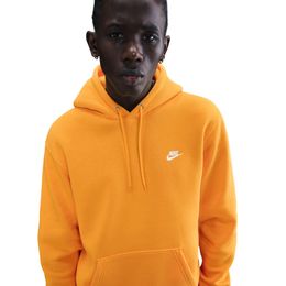 Kapuzensweatshirt Nike Sportswear "MEN'S PULLOVER FLEECE HOODIE", Herren, Gr. S, university gold, university gold, weiß, Obermaterial: 80% Baumwolle, 20% Polyester, normal, Rundhals, Sweatshirts