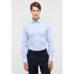 Langarmhemd Eterna "SLIM FIT", Herren, Gr. 38, Normalgrößen, hellblau, Satin, 100% Baumwolle, schmal, Manschette, Hemden, NON IRON (bügelfrei)