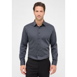 Langarmhemd Eterna "MODERN FIT", Herren, Gr. 39, Normalgrößen, anthrazit, Satin, 100% Baumwolle, tailliert, Manschette, Hemden, NON IRON (bügelfrei)