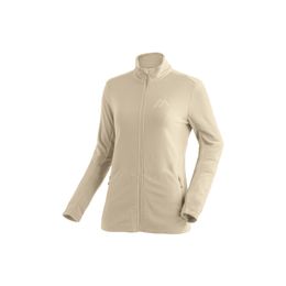 Fleecejacke Maier Sports "Denise Jacket W", Damen, Gr. 40, beige, 100% Polyester, hoch geschlossener Ausschnitt, Jacken Fleecejacke, Damen Midlayer, atmungsaktiv schnelltrocknend, Full-Zip, Regular fit