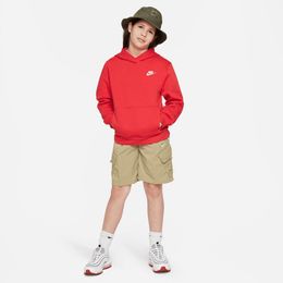 Nike Sportswear Sweatshirt 'Club Fleece' Jungen Größe 158/170 feuerrot / weiß