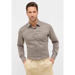 Langarmhemd Eterna "MODERN FIT", Herren, Gr. 41, Normalgrößen, mandel, Twill, 100% Baumwolle, tailliert, Manschette, Hemden, NON IRON (bügelfrei)
