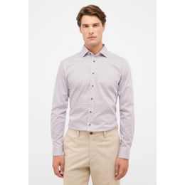 Langarmhemd Eterna "SLIM FIT", Herren, Gr. 38, Normalgrößen, braun, Satin, 100% Baumwolle, schmal, Manschette, Hemden, NON IRON (bügelfrei)