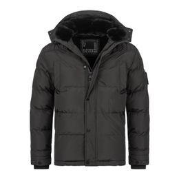 Winterjacke Alessandro Salvarini "ASEzkimo", Herren, Gr. L, grau (dunkelgrau), Obermaterial: 100% Polyester; Innenmaterial: 100% Polyester; Futter: 100% Polyester; Kunstfell: 100% Polyester, Jacken, mit warmen Teddyfell