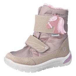 Winterstiefel Ricosta "Garei WMS: normal", Kinder, Gr. 29, rosa, Lederimitat, Nylon, Textil, Glitzer, animal-print, Schuhe, Snowboots mit Sympatex, Größenschablone zum Download