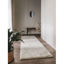 benuta Nest Fellteppich Dave Cream 80x240 cm - Moderner Kurzflor-Teppich für Wohnzimmer
