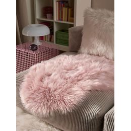 benuta Pop Waschbarer Hochflor Shaggyteppich Nanuk Pink 60x90 cm - Bettvorleger für Schlafzimmer