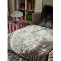 benuta Pop Waschbarer Hochflor Shaggyteppich Nanuk Weiß 60x90 cm - Bettvorleger für Schlafzimmer