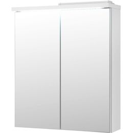 Spiegelschrank BASIC BY BALCULINA "Pool, Badezimmerschrank BxHxT 60x68x20", weiß (weiß, weiß hochglanz), B:60cm H:68cm T:20cm, Holzwerkstoff, Schränke, Breite 60cm, Tür L/R montierbar